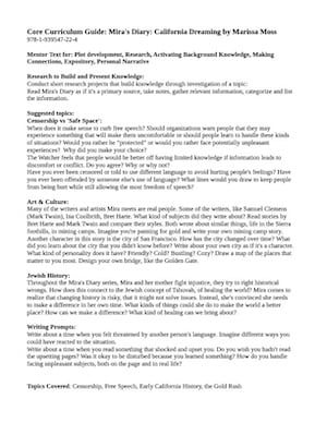 Curriculum Guides · Marissa Moss